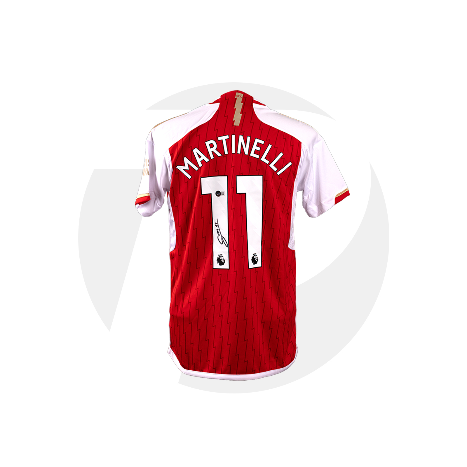 2023-24 Arsenal Home Jersey Shirt's Gabreil Martinelli with Autograph