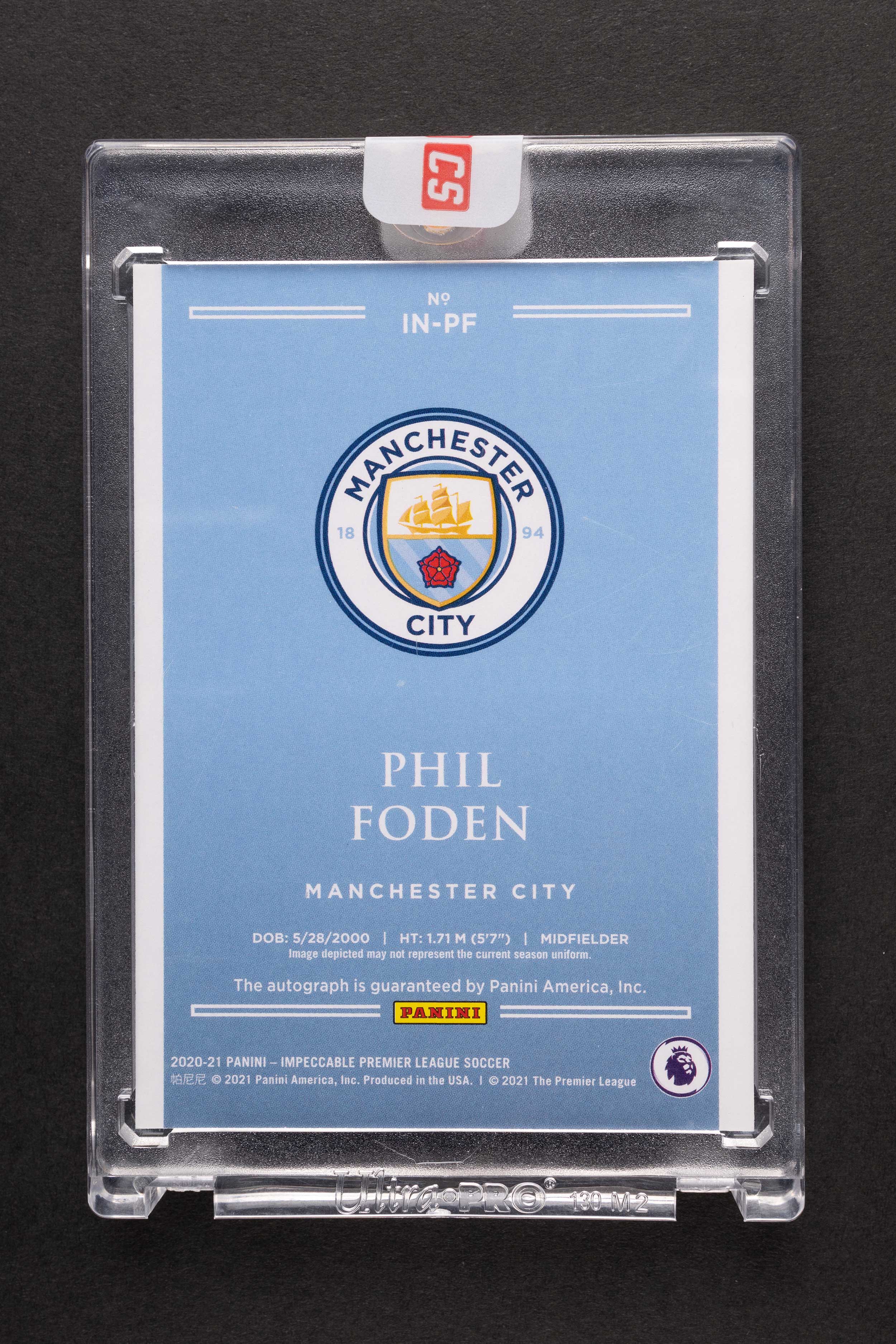 2021-2022 PANINI-IMPECCABLE EPL SOCCER INDELIBLE PHIL FODEN 39/99 (RAW ...
